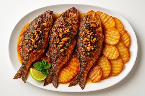 Samke Harra Beirutieh, Beirut Spicy Fish Dish - Zahle Bakery